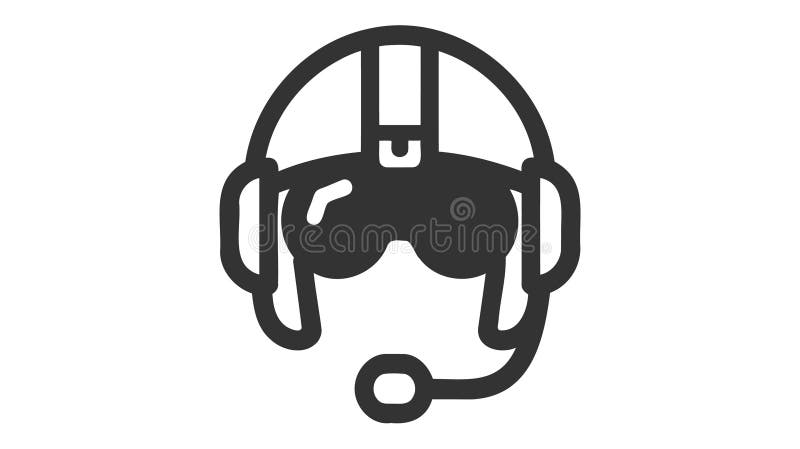 Pilot Helmet Icon. Airforce, Army Symbol - Vector Stock Vector ...