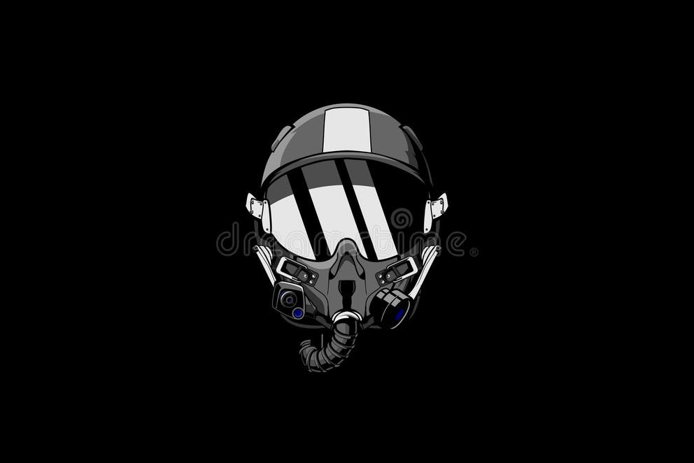 Pilot Helmet Vector Image Template Stock Vector - Illustration of ...