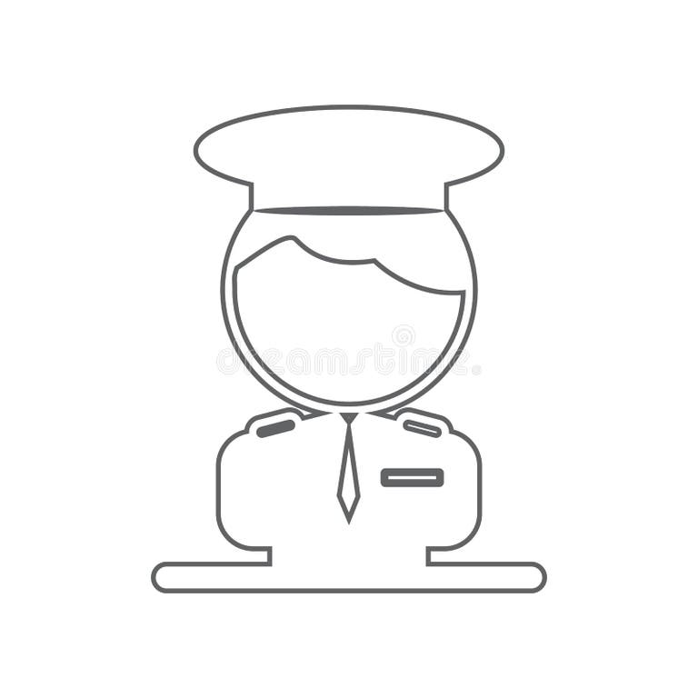 Pilot Icon. Element of Airport for Mobile Concept and Web Apps Icon ...