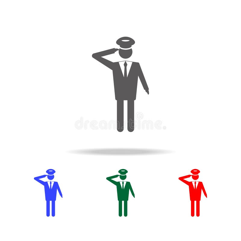 Pilot Icon. Elements of People Profession in Multi Colored Icons ...