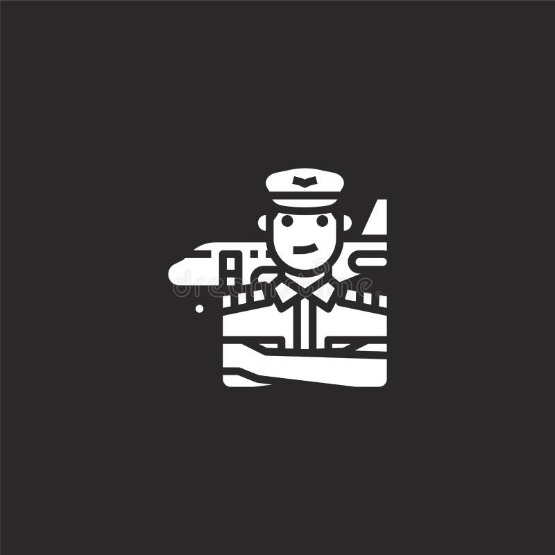 Pilot Icon. Filled Pilot Icon for Website Design and Mobile, App ...