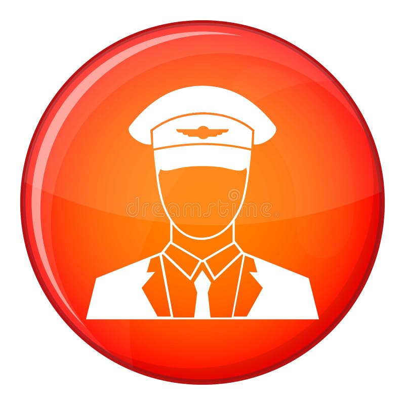 Pilot Icon, Black Monochrome Style Stock Vector - Illustration of ...