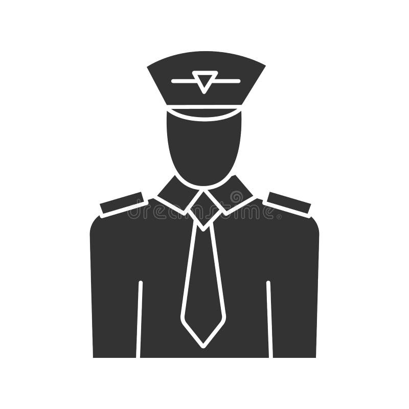 Pilot Icon. Silhouette Symbol. Negative Space. Vector Isolated ...