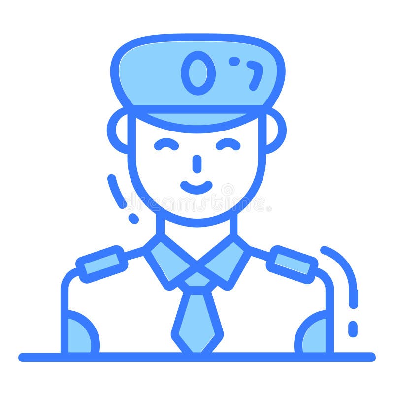 Pilot Icon, Single Avatar Vector Illustration Stock Vector ...