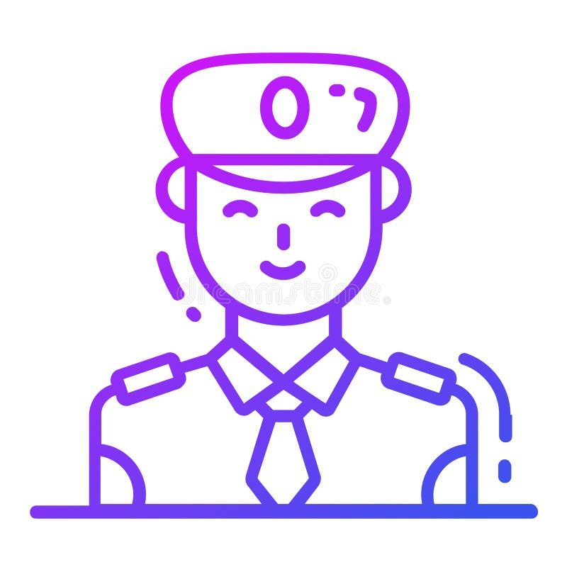 Pilot Icon, Single Avatar Vector Illustration Stock Vector ...