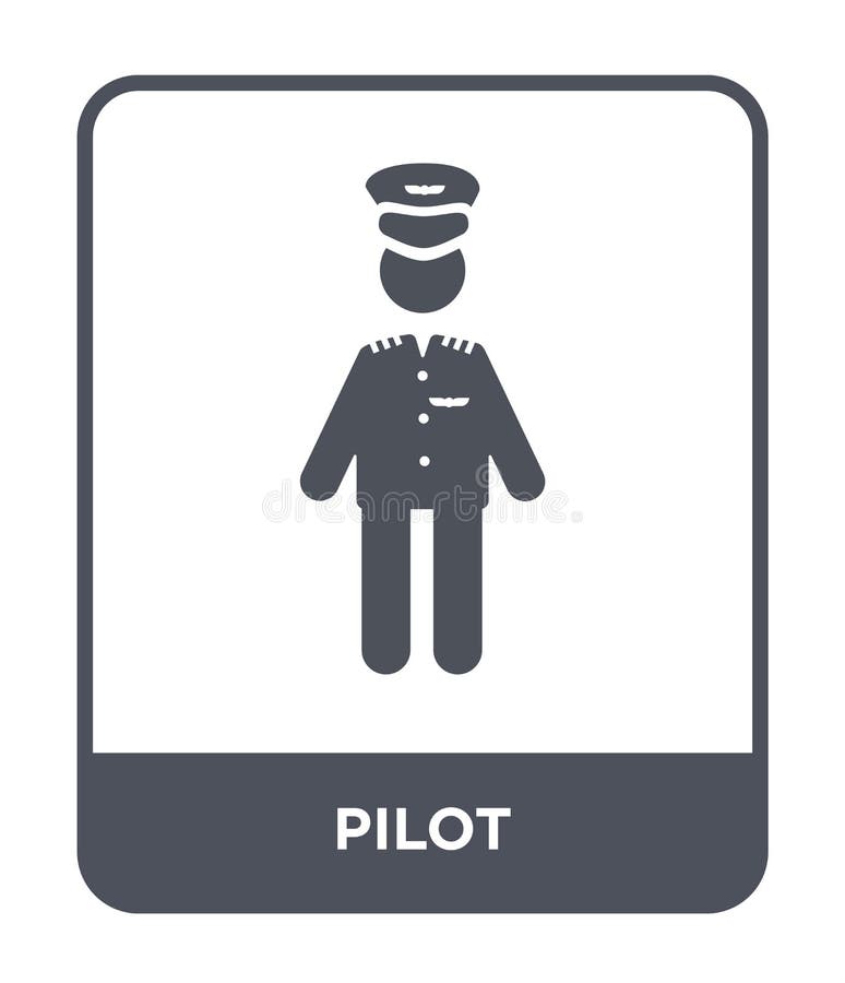 Pilot Icon in Trendy Design Style. Pilot Icon Isolated on White ...