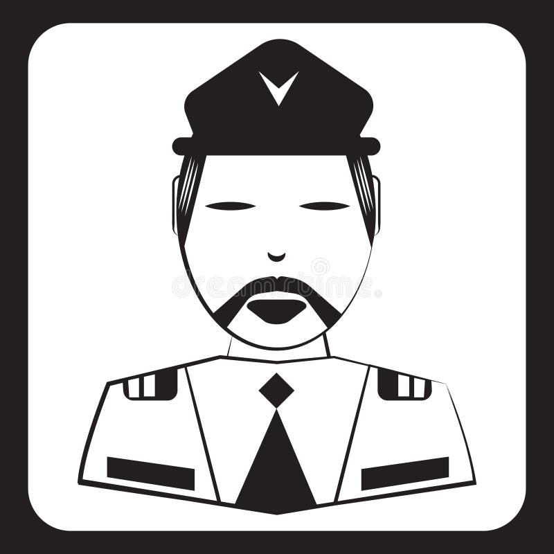 Pilot Icon. Vector Illustration Decorative Background Design Stock ...