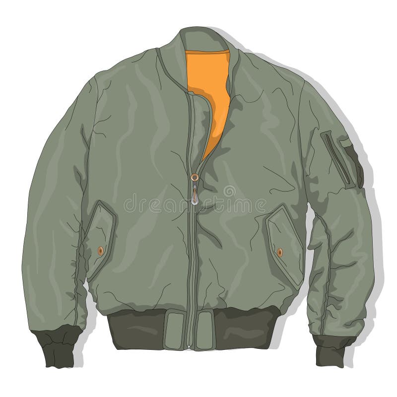 Pilot Jacket. Bomber. Vector. Stock Vector - Illustration of grunge ...