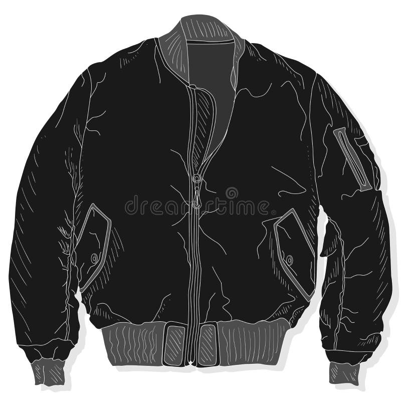 Pilot jacket. Bomber stock vector. Illustration of clothes - 150290322