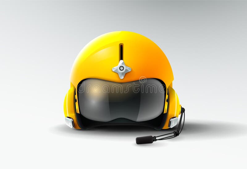 Pilot Jet Helmet Aviator Vector Illustration Stock Vector ...