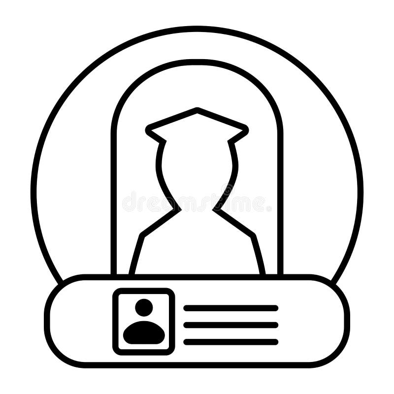 Pilot License Identification Vector Icon. Stock Vector - Illustration ...