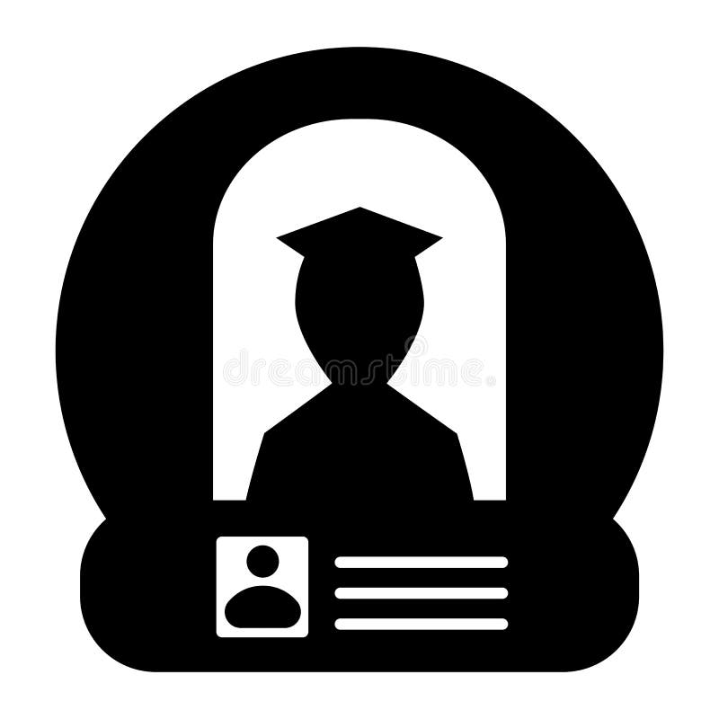 Pilot License Identification Vector Icon. Stock Vector - Illustration ...