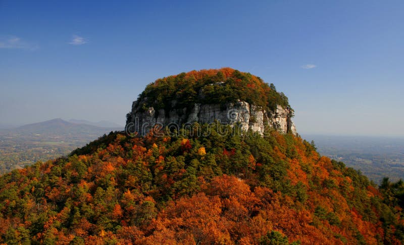 Pilot Mountain stock photo. Image of trees, landscape, fall - 367894