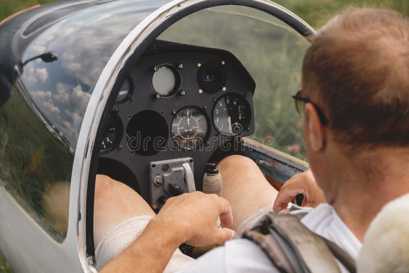 Glider Aerometric Instrument Panel of Aircraft Stock Photo - Image of ...