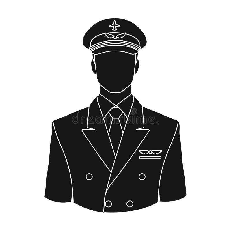 Pilot.Professions Single Icon in Monochrome Style Vector Symbol Stock ...