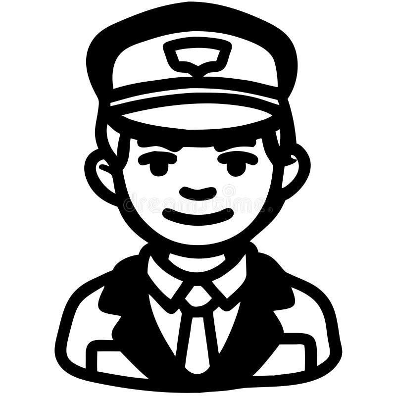 Pilot Profile Vector Illustration for Aviation Design and Education ...