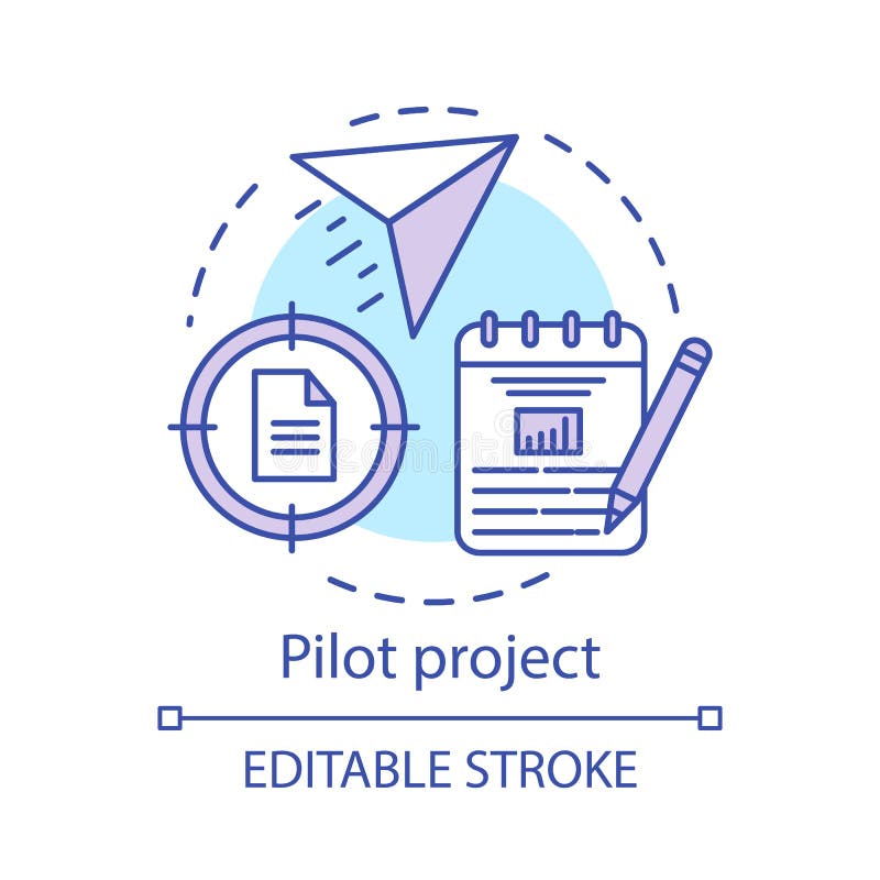 Pilot project concept icon stock vector. Illustration of linear - 176286511 Pilot project concept icon stock vector. Illustration of linear - 176286511
