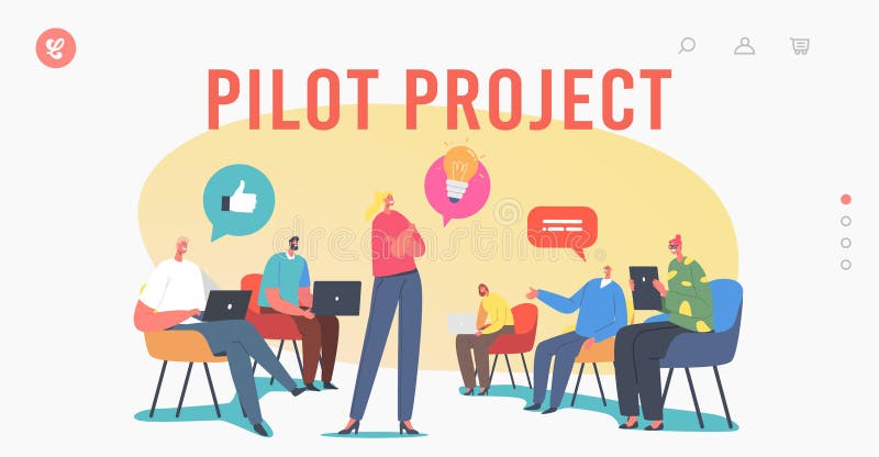 Pilot Project Brochure Template Layout Stock Vector - Illustration of ...