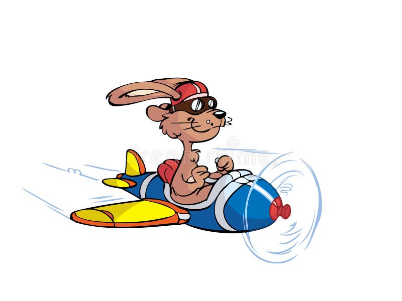 Pilot rabbit stock vector. Illustration of mammal, stunt - 13251498