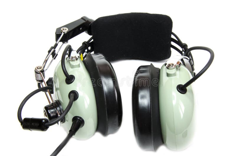 Pilot S Headsets with Microphone Stock Photo - Image of microphone ...