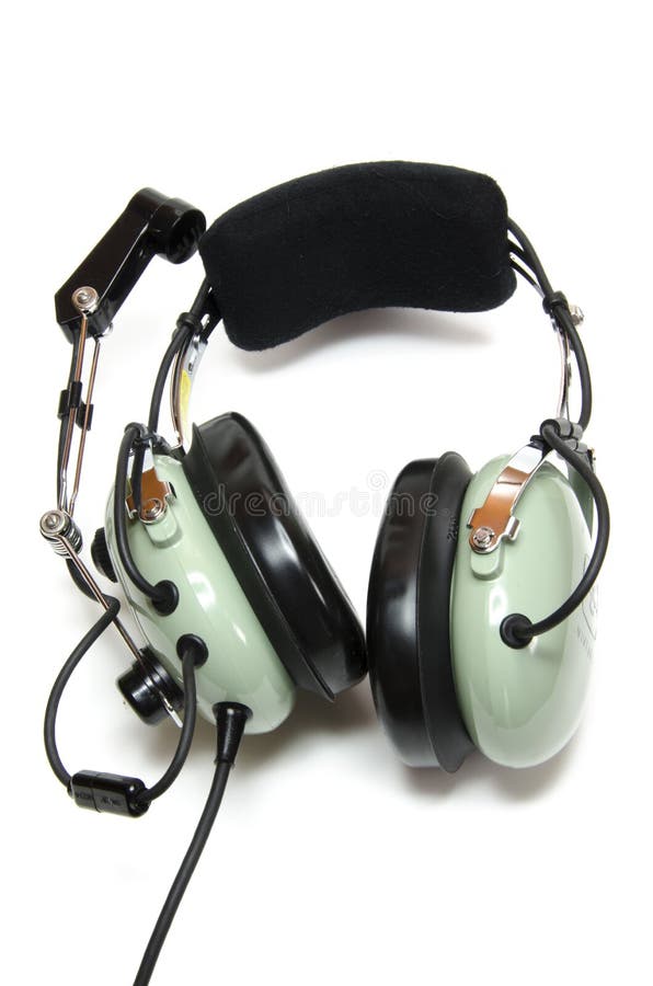 Pilots Headsets with Microphone Stock Image - Image of headset ...