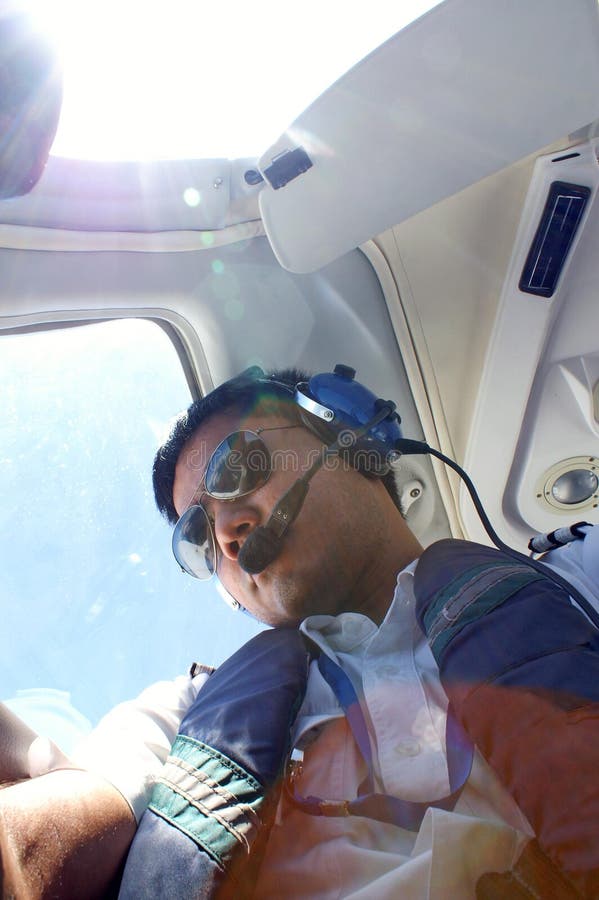 Pilot Self Portrait stock photo. Image of yoke, flying - 26097646