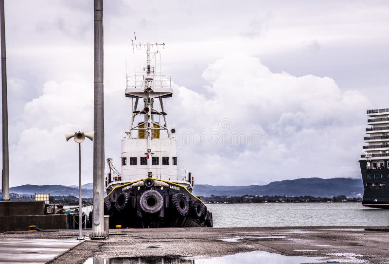 Pilot Ship Anchored in the Port Editorial Image - Image of piloting ...