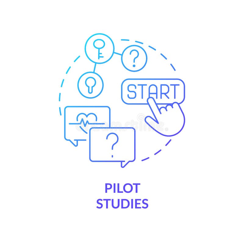 Pilot Studies Blue Gradient Concept Icon Stock Vector - Illustration of ...