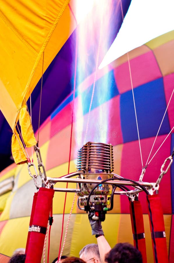 Pilot Testing Burner of Hot Air Balloon Editorial Photo - Image of ...