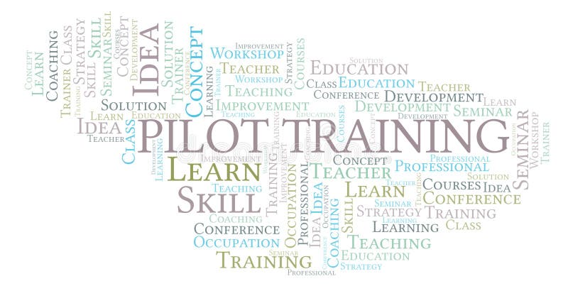 Pilot Training word cloud. stock illustration. Illustration of tagcloud ...