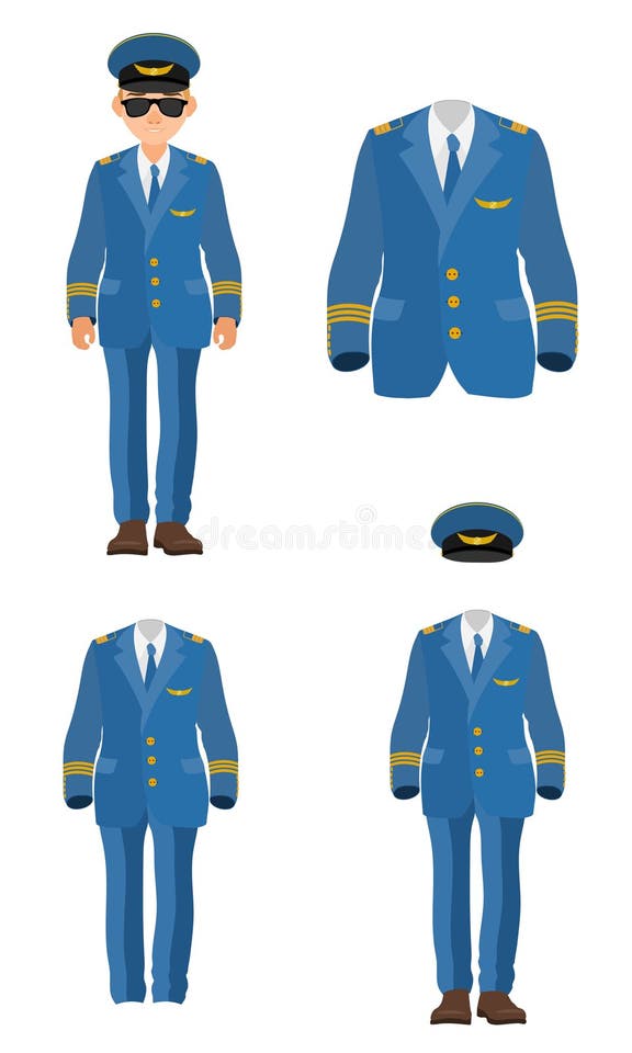 Pilot Uniform Vector Stock Illustrations – 7,806 Pilot Uniform Vector ...