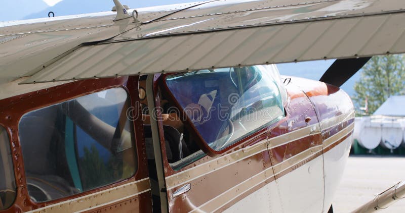 Pilot Using Digital Tablet in Cockpit 4k Stock Video - Video of cockpit ...