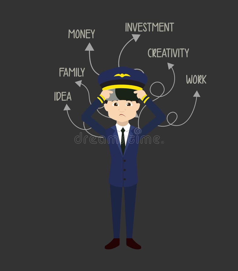 Pilot Thinking Stock Illustrations – 101 Pilot Thinking Stock ...