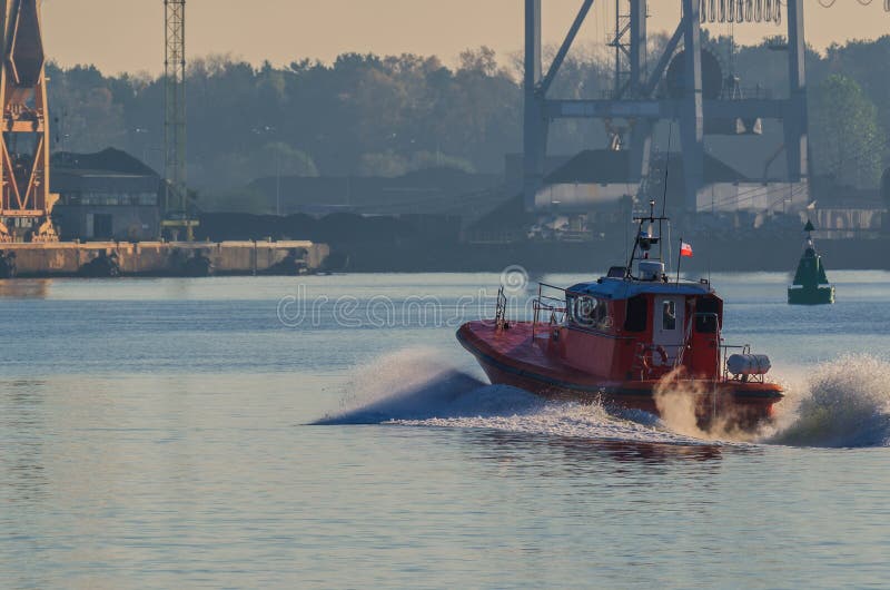 PILOT VESSEL at the POR stock photo. Image of maritime - 82182184