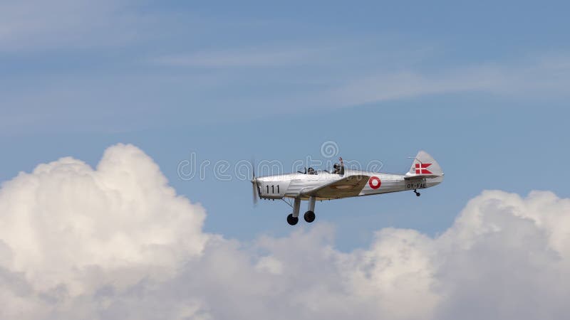 Pilot Waving from a Danish Military Silver Jet in the Air Editorial ...
