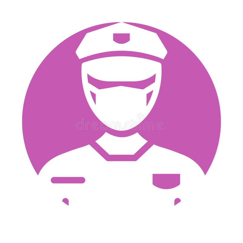 Pilot Wearing Mask Vector Icon Which Can Easily Modify or Edit Stock ...