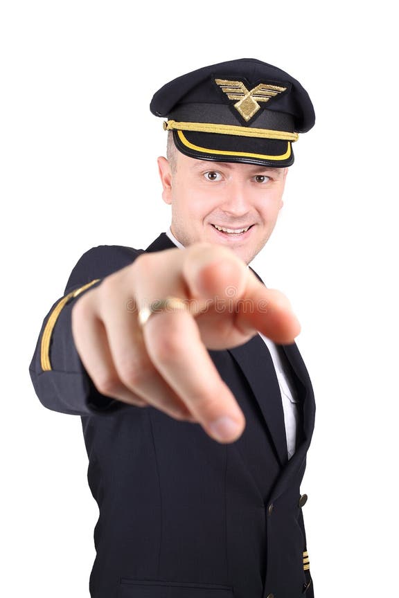 Pilot on white background stock photo. Image of character - 48653046