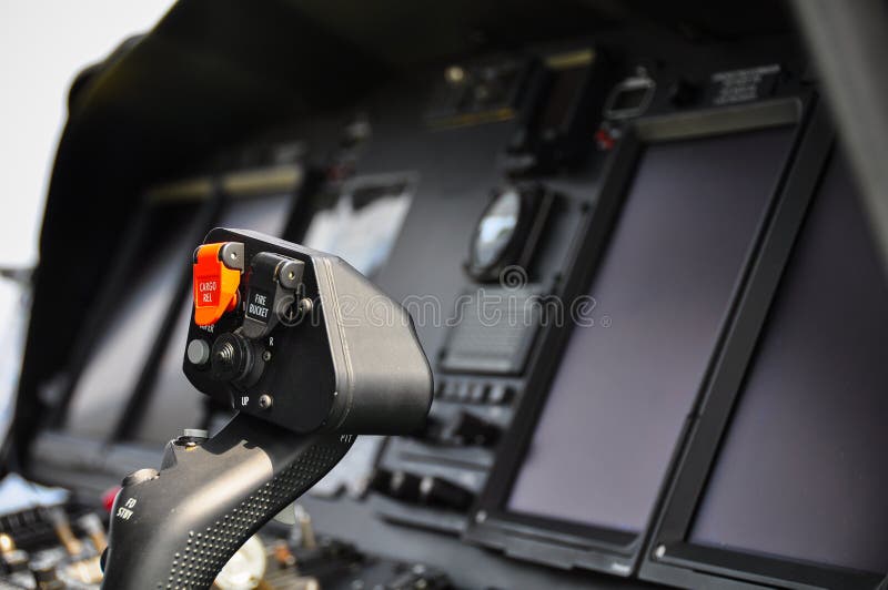 The Pilots Control Panel Inside a Passenger Airplane, Control Panel of ...
