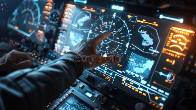 The Pilots Hands Manipulate the HUD through Responsive Touch Screens ...