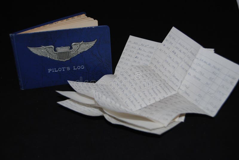 Pilots log book stock image. Image of wwii, world, list - 40848901