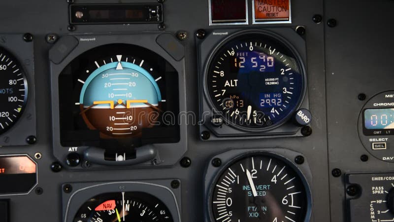 Pilots View in an Airplane Cockpit Stock Footage - Video of airport ...