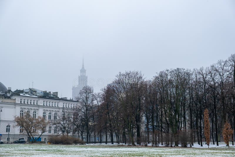 Pilsudski square. Warsaw stock image. Image of square - 257546261