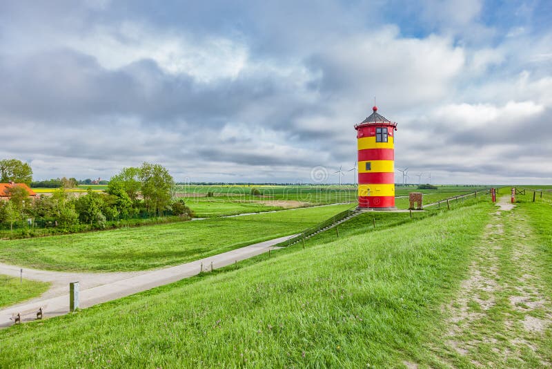 Yellow Red Striped Lighthouse Stock Photos - Free & Royalty-Free Stock ...