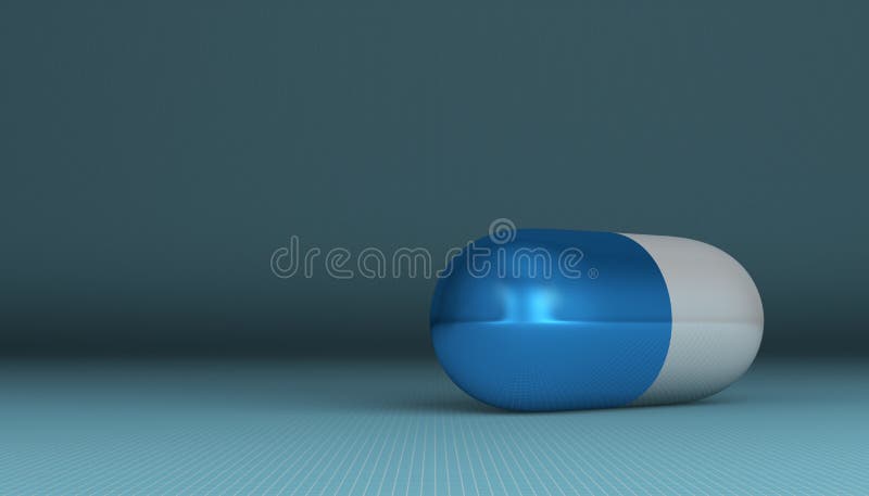 Illustration De Pilule Bleue Et Blanche De Capsule Illustration de ...
