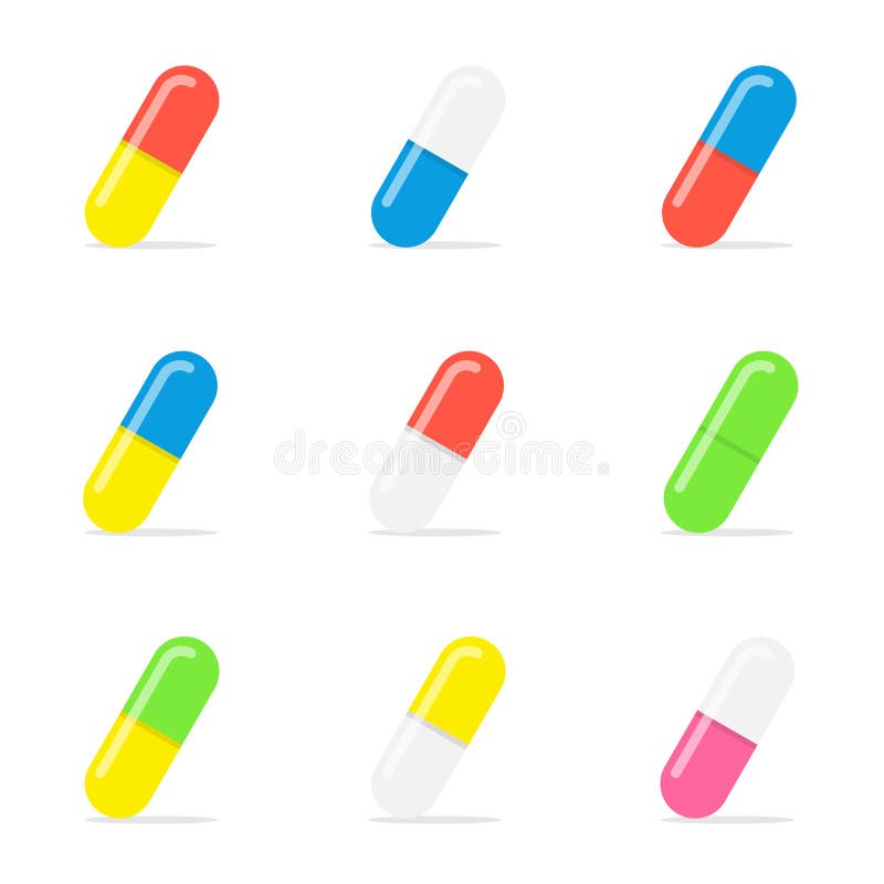 Style De Dessin Animé D'icône De Dosage De La Gélule Illustration de ...