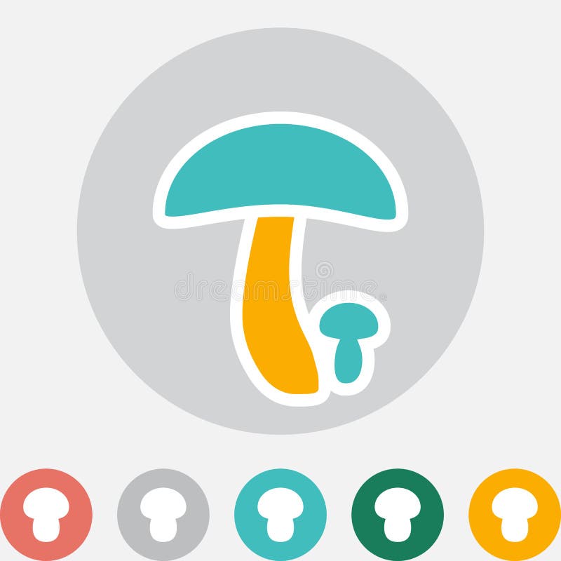 Pilz-Ikone Oder Logo Isolated Vektor Abbildung - Illustration von ...