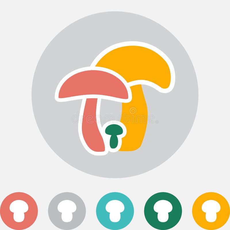 Pilz-Ikone Oder Logo Isolated Vektor Abbildung - Illustration von öko ...