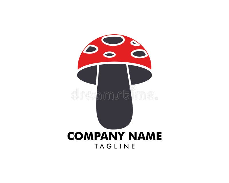 Pilz Logo Template Design Vector Vektor Abbildung - Illustration von ...