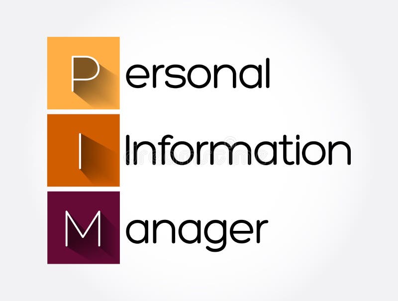 PIM - Personal Information Manager Acronym Stock Illustration ...