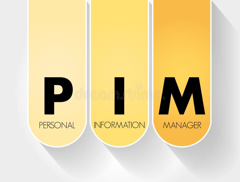 PIM - Personal Information Manager Acronym, Business Concept Background ...